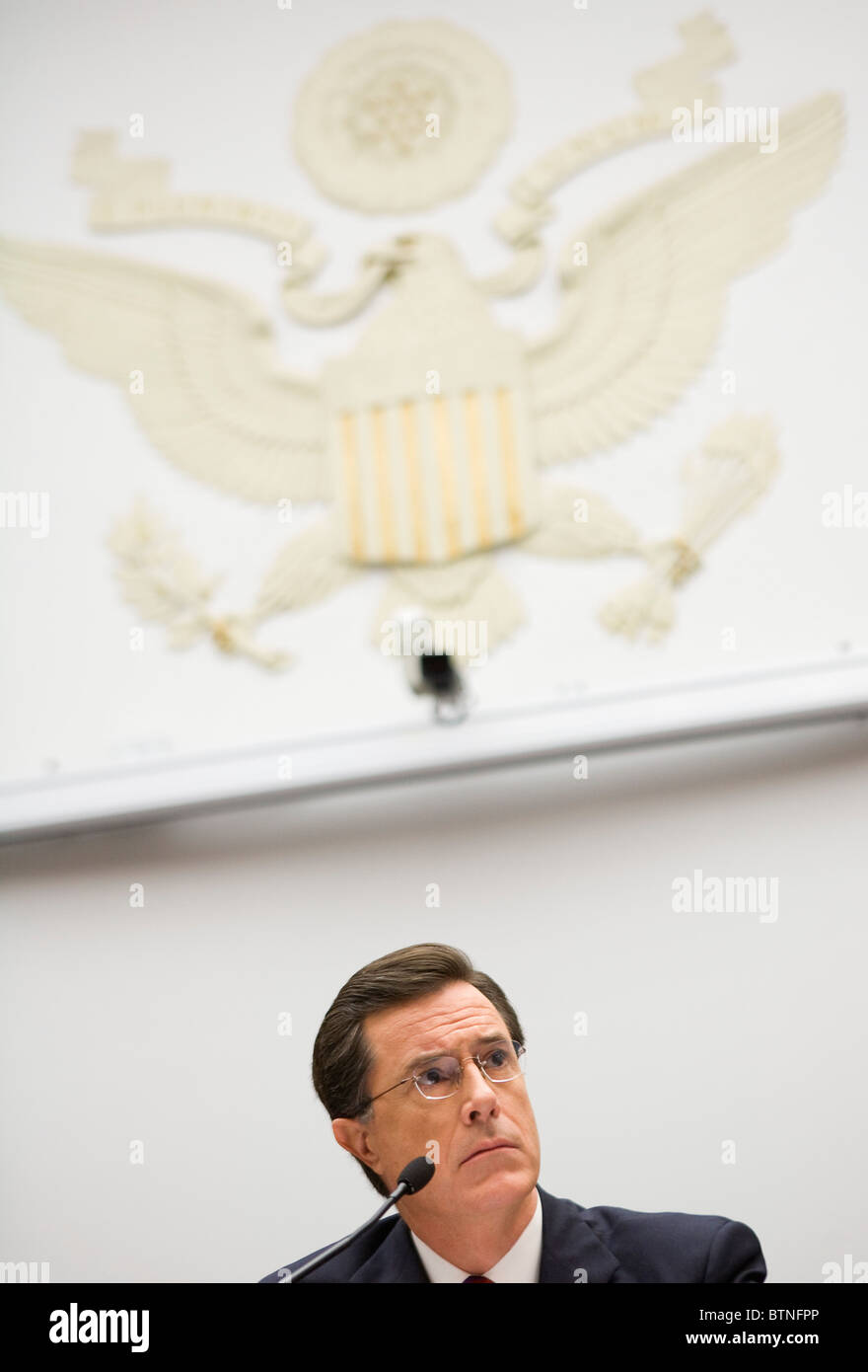 Actor and comedian Stephen Colbert testifies before Congress Stock ...