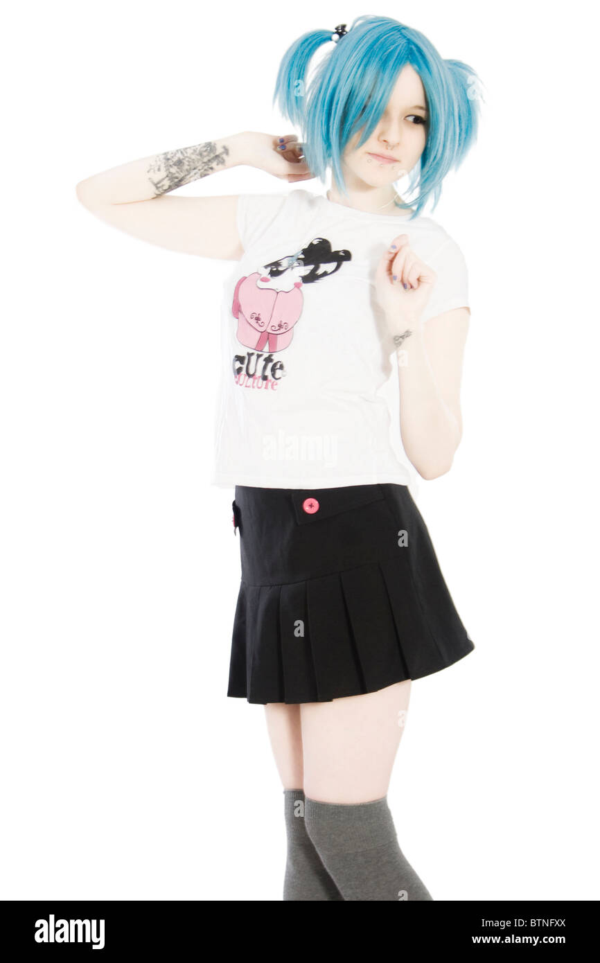 Goth girl skirt hi-res stock photography and images - Alamy