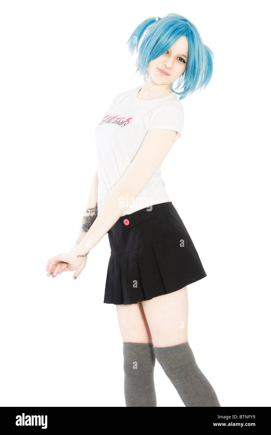 Goth girl skirt hi-res stock photography and images - Alamy