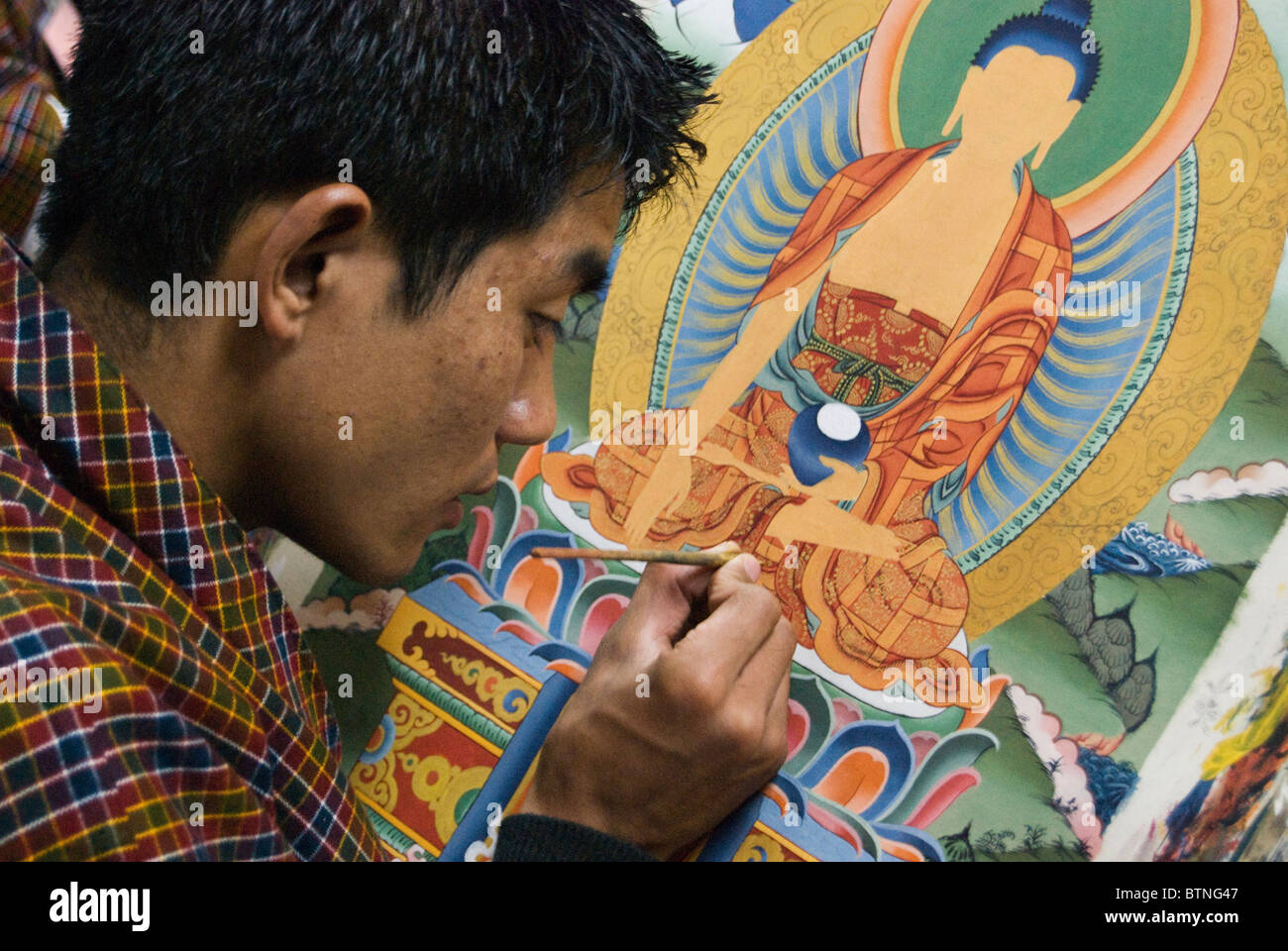 Traditional bhutanese painting hi-res stock photography and images - Alamy