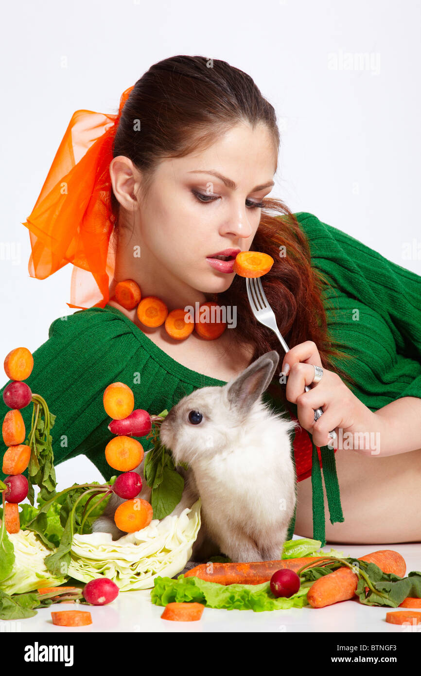 Pygmy rabbit girl hi-res stock photography and images - Alamy