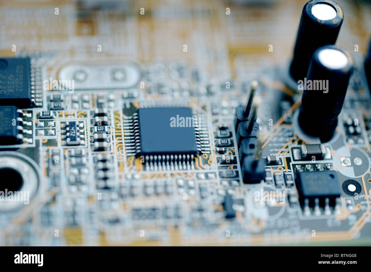 Electronic chip taken as macro Stock Photo - Alamy