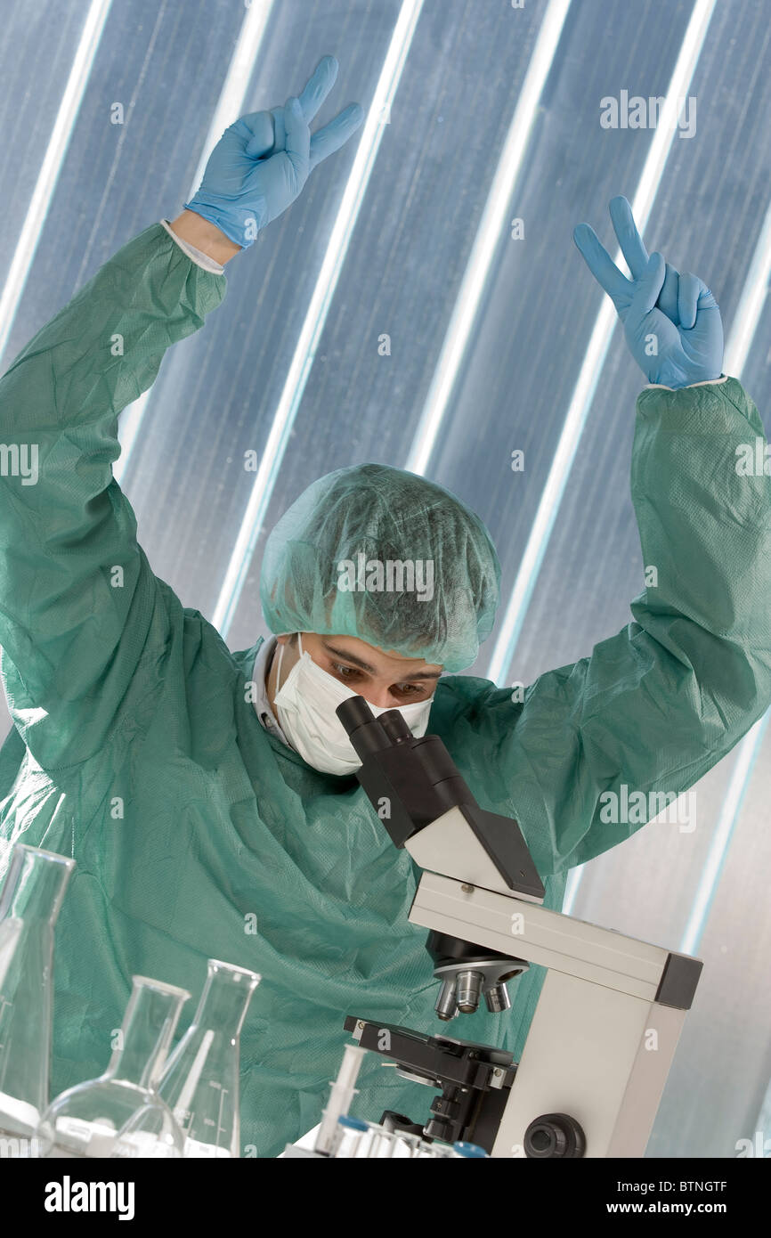 Scientist research in laboratory Stock Photo - Alamy