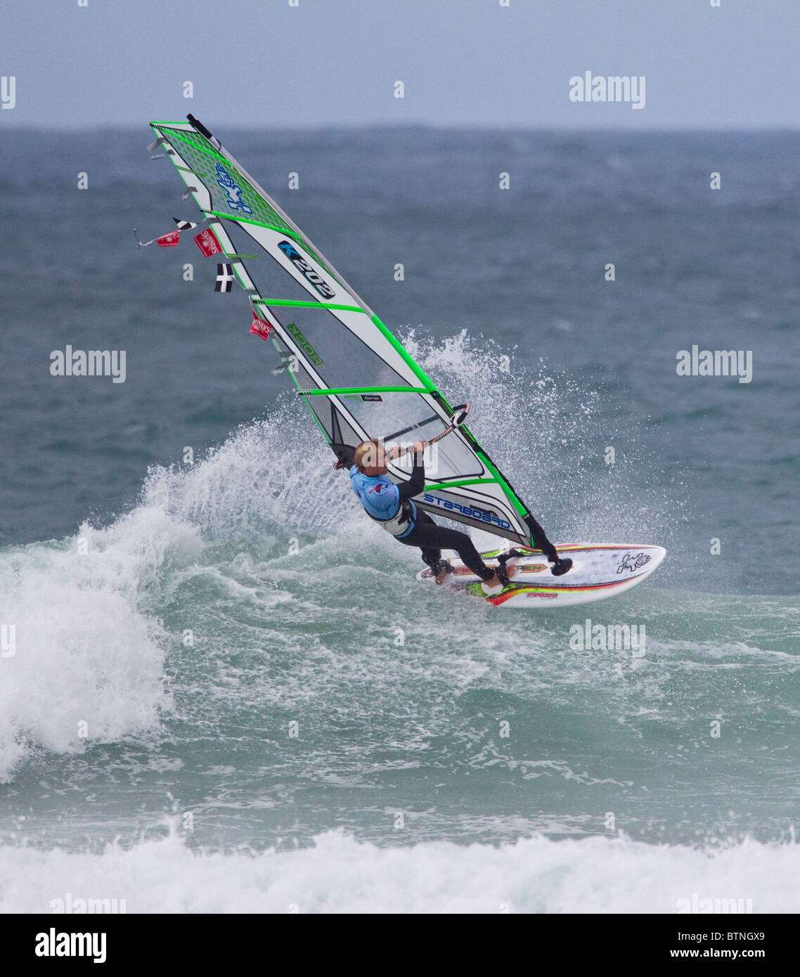Windsurfing at Gwithian, North Cornwall, UK Stock Photo - Alamy