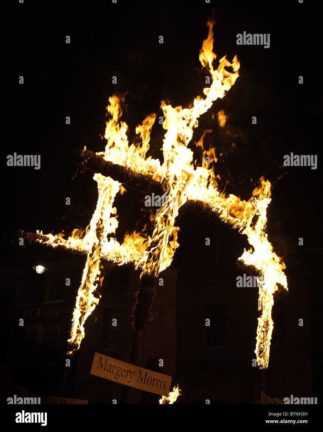 Torchlit processions through Lewes, 5th November 2010. Bonfire night ...