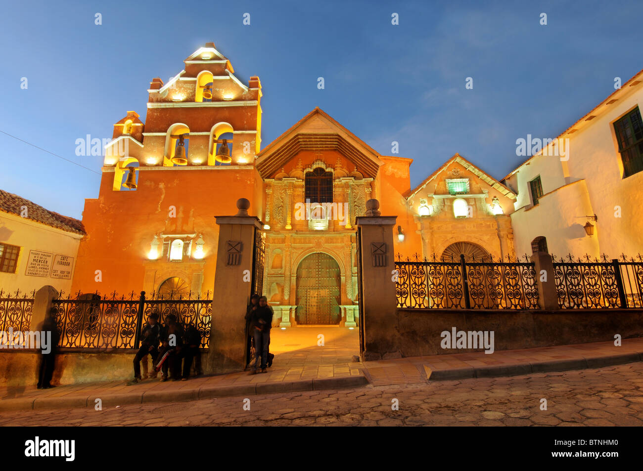 St Merced church in Potosi, Bolivia at night Stock Photo - Alamy