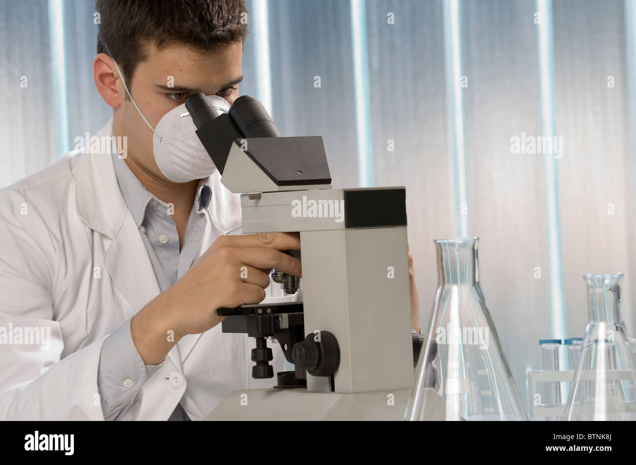 Scientist research in laboratory Stock Photo - Alamy