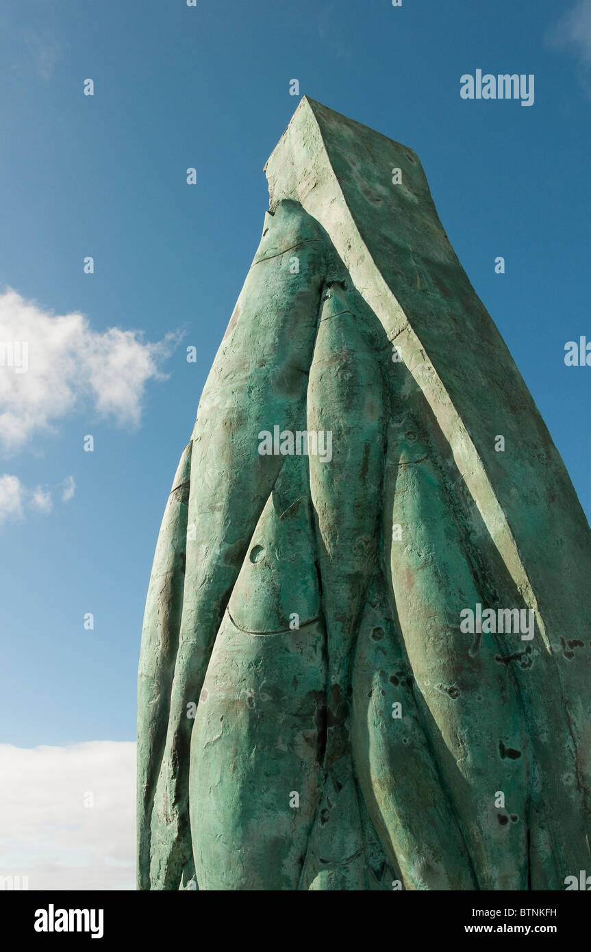 Bronze Fish sculpture on Port Stewart seafront, Northern Ireland Stock ...