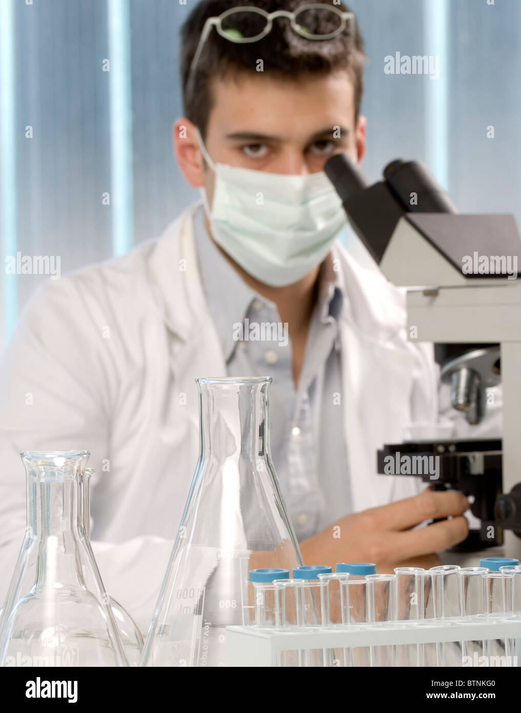 Scientist research in laboratory Stock Photo - Alamy