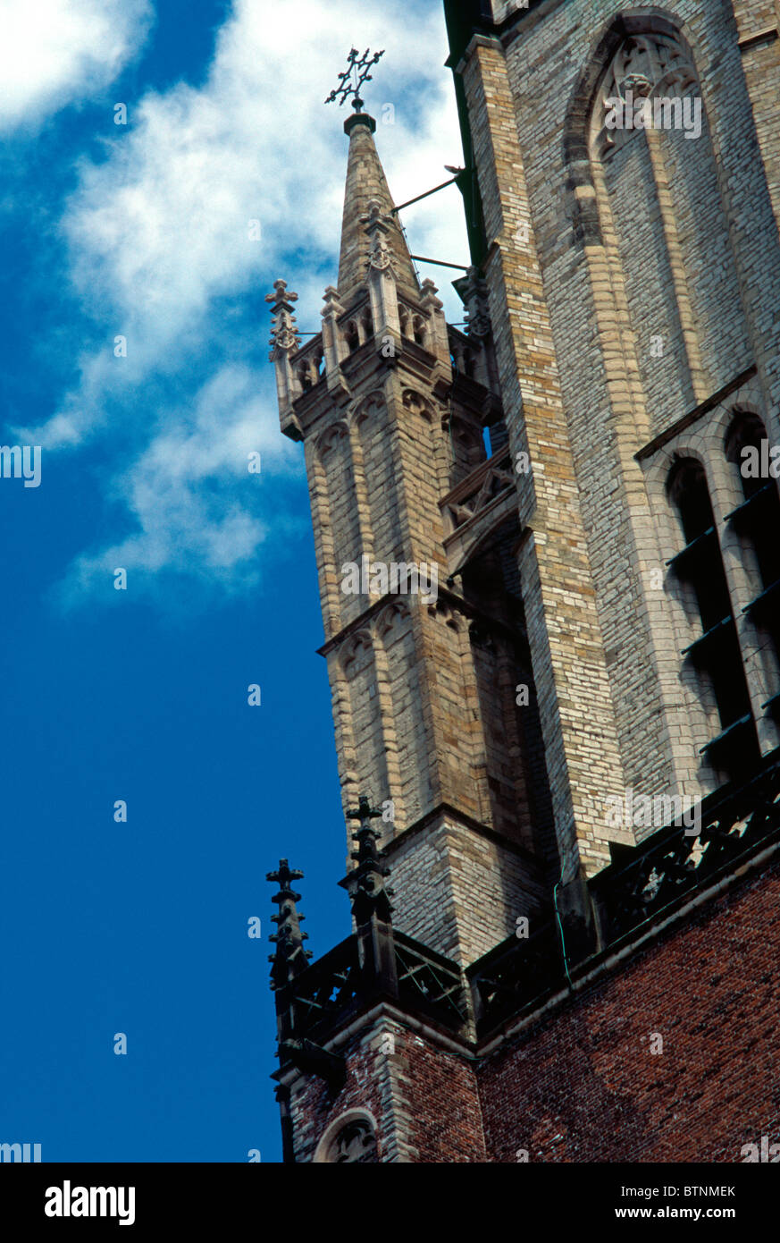 Detail of the New Church (Nieuwe Kerk) in the Marketplace at Delft ...