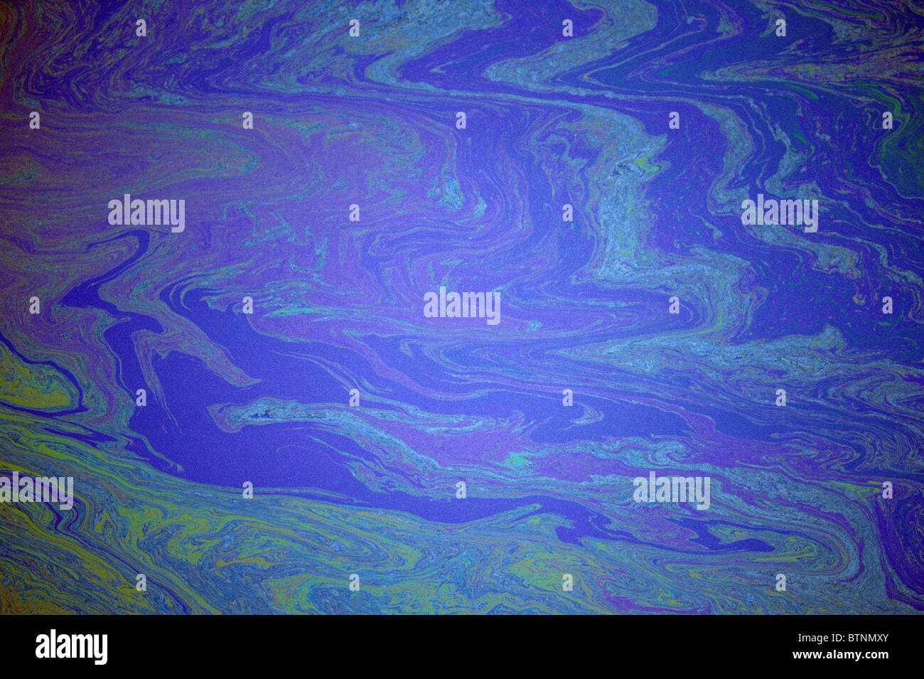 Oil slick on water environmental concerns with pollution in our rivers ...