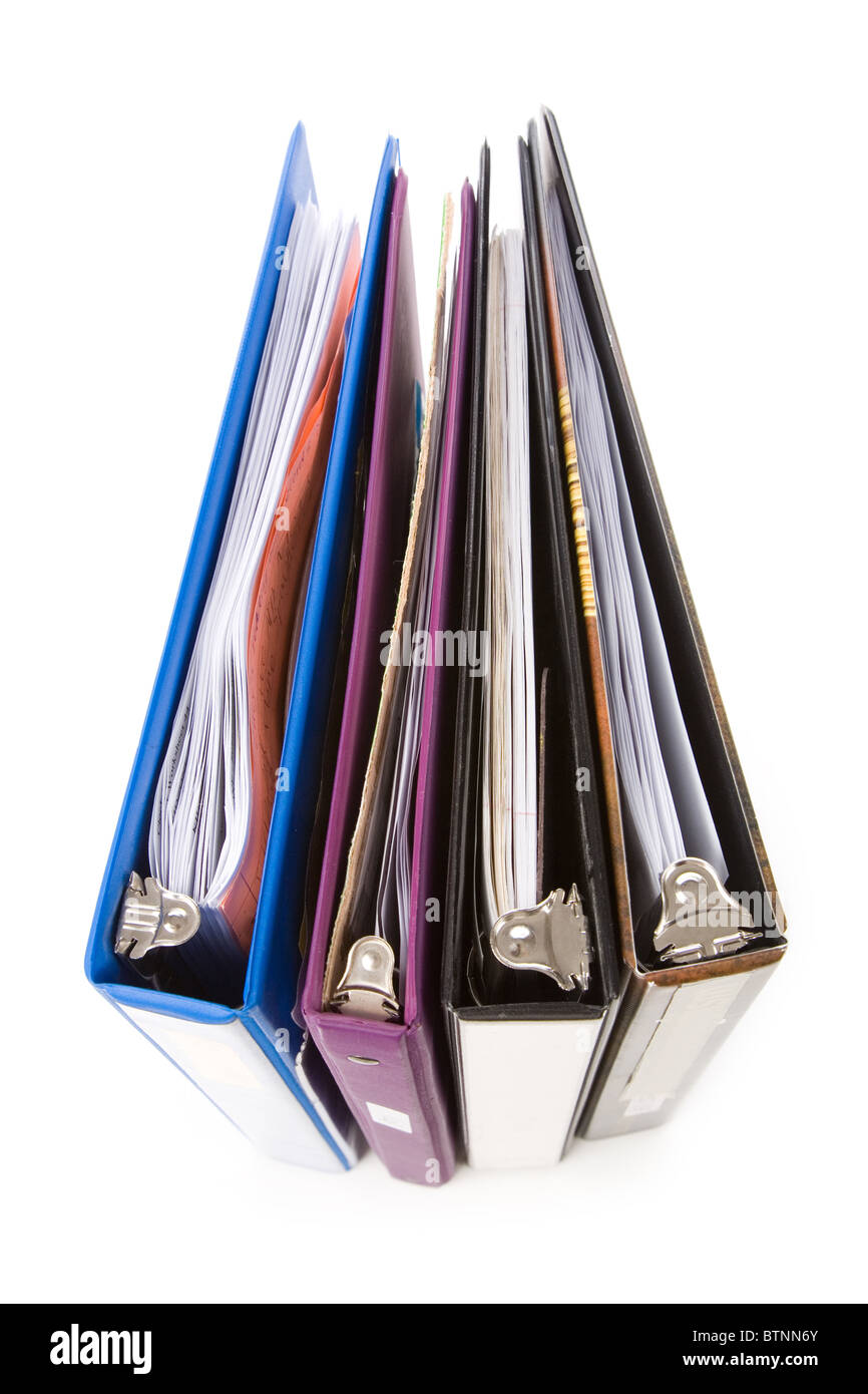 file folder, Ring Binder, with white background Stock Photo - Alamy