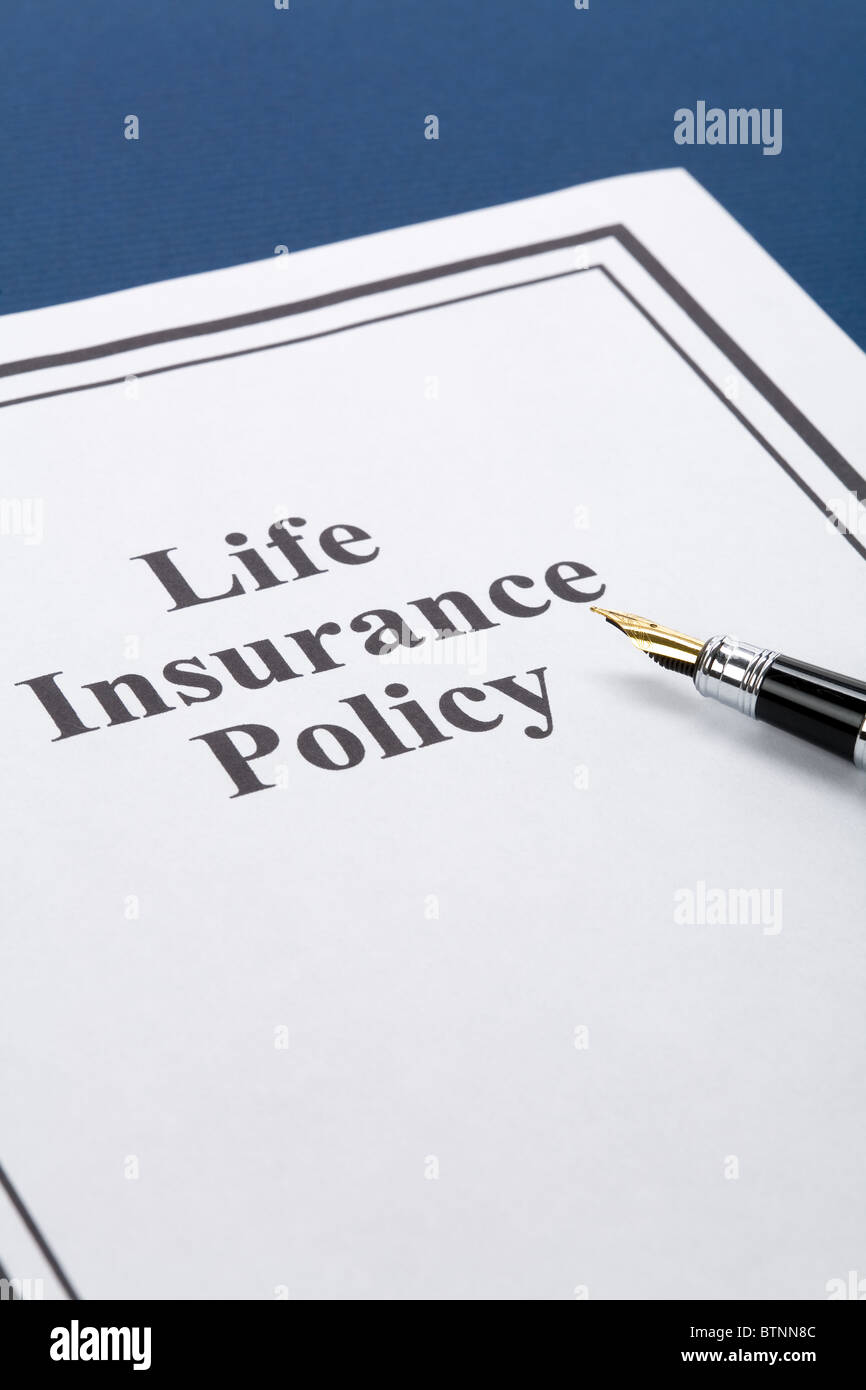 Document of Life Insurance Policy for background Stock Photo - Alamy