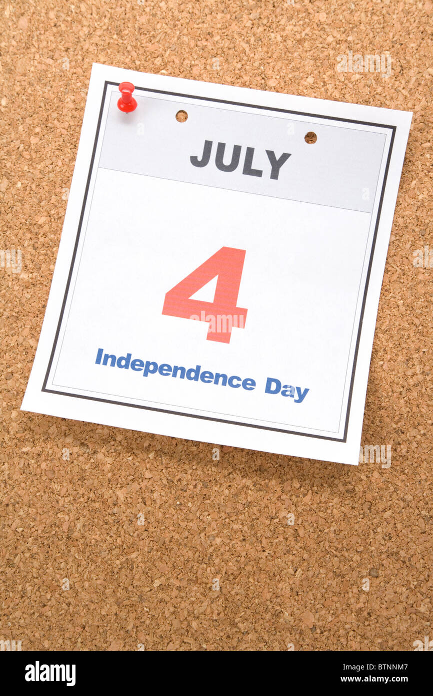 Independence Day, calendar date Fourth of July for background Stock ...