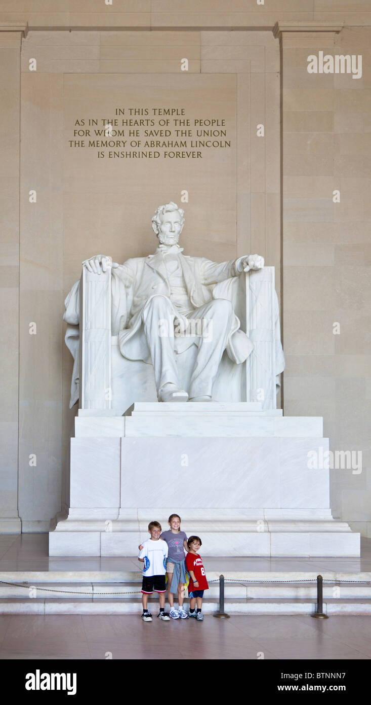 Washington DC - Sep 2009 - Tourists pose for pictures in front of the ...