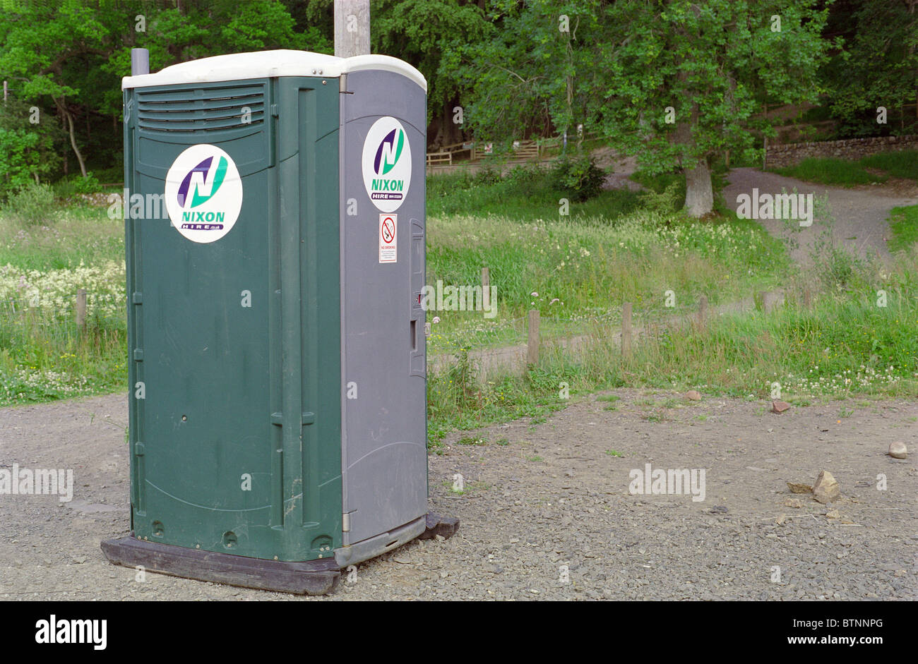 Close Up of a Portable Toilet in a Public Carpark Stock Photo - Alamy