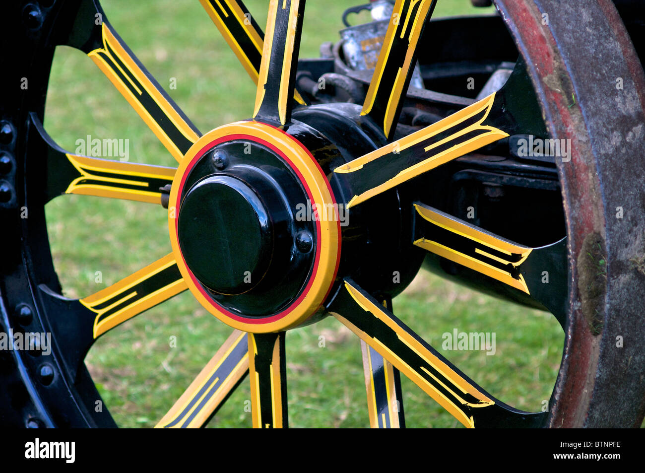 Steam engine wheel Stock Photo - Alamy