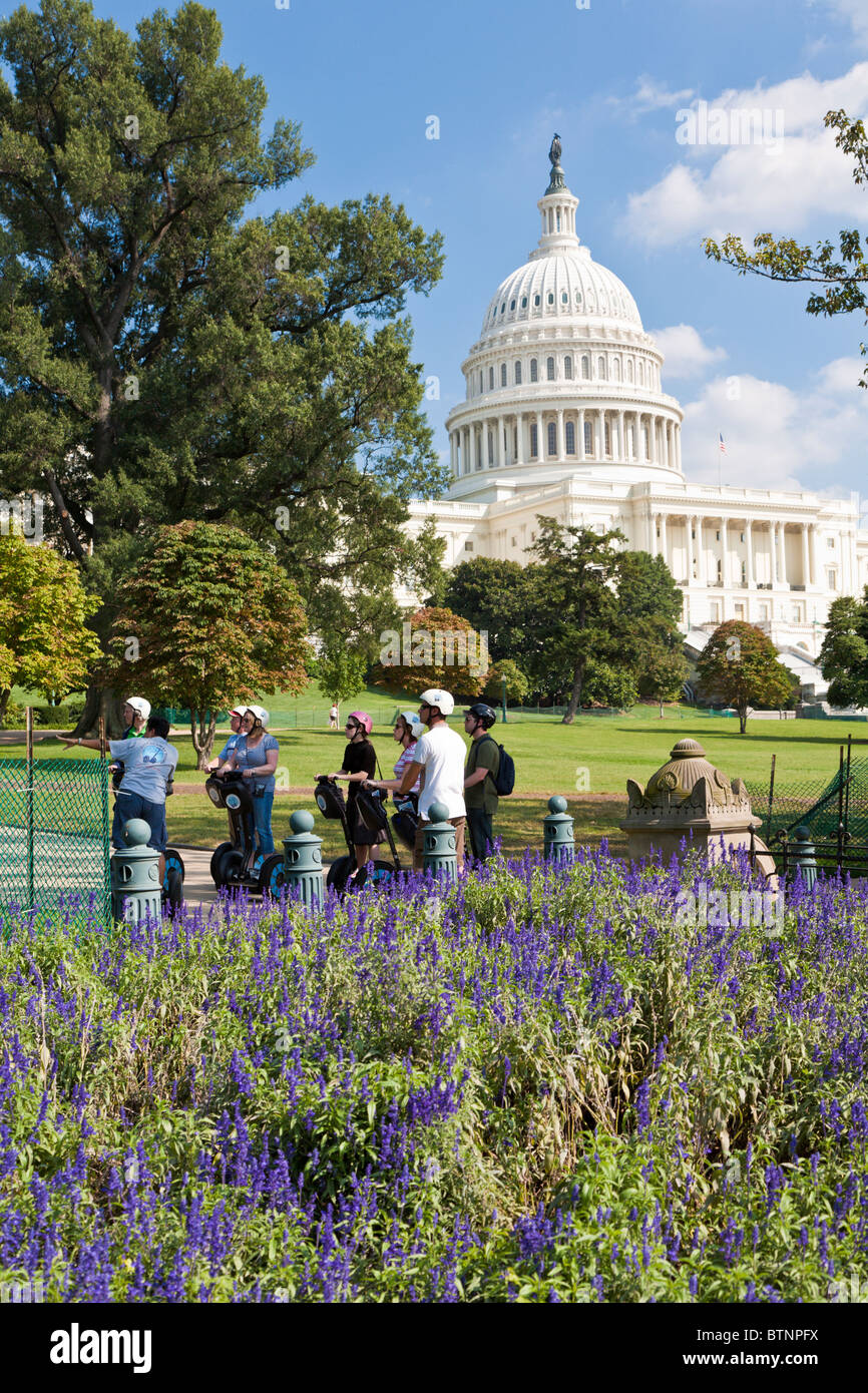Washington DC - Sep 2009 - Tourists on guided Segway tour of Washington ...