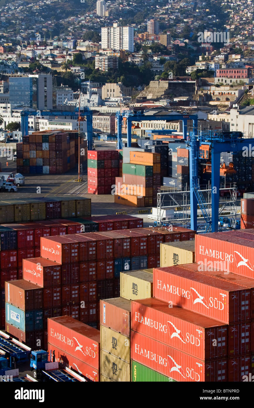 Container Port in Valparaiso, Chile, South America Stock Photo - Alamy