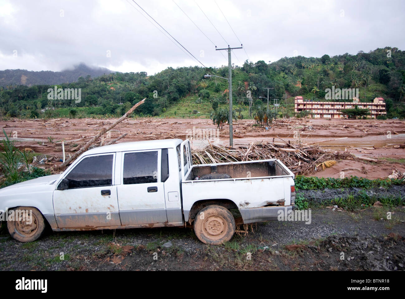 hurricane Tomas aftermath St Lucia - Bexon Primary school and muddied ...
