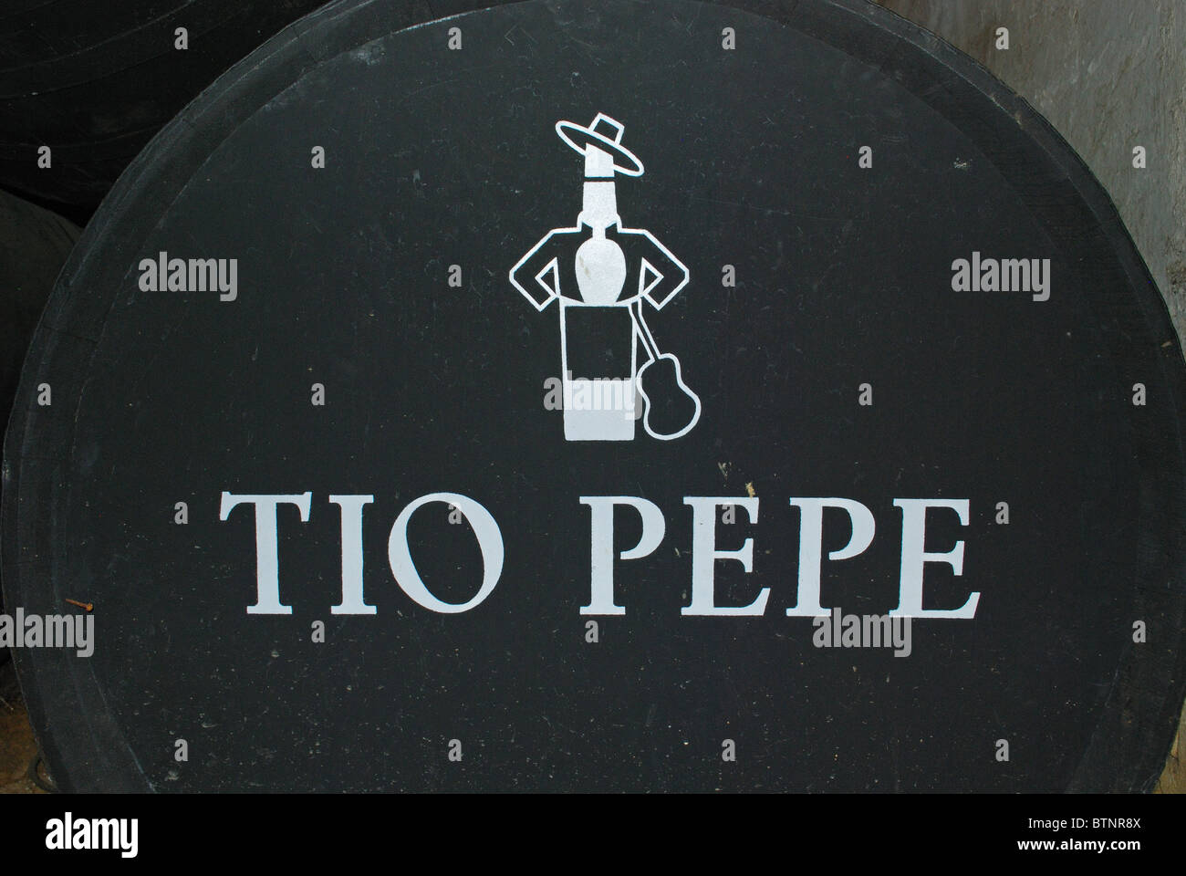 Tio Pepe sherry barrel in the Gonzales Byass Bodega, Jerez de la ...