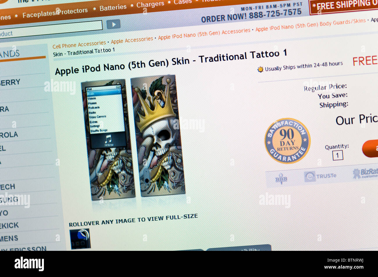 iPod store website screen shot Stock Photo - Alamy