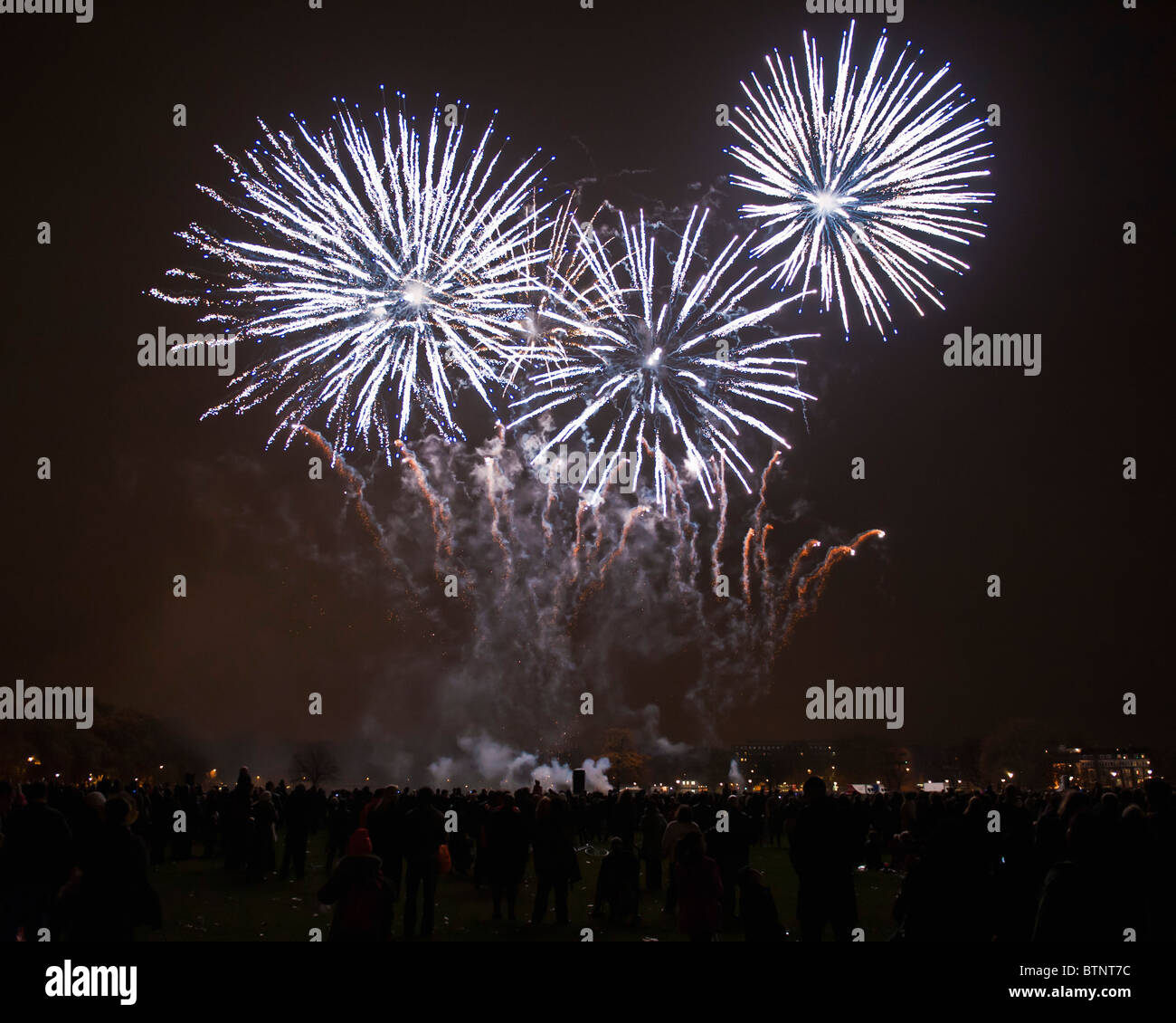 Crowds gather to enjoy a free and spectacular fireworks display put on ...
