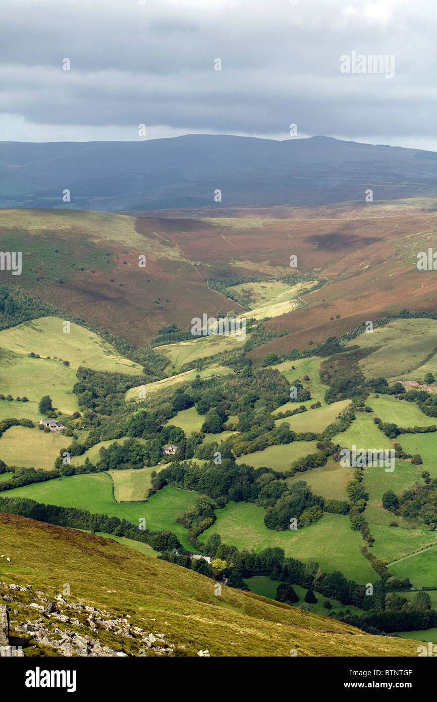 The Vale of Grwyney and The Black Mountains from The Sugar Loaf Mynydd ...