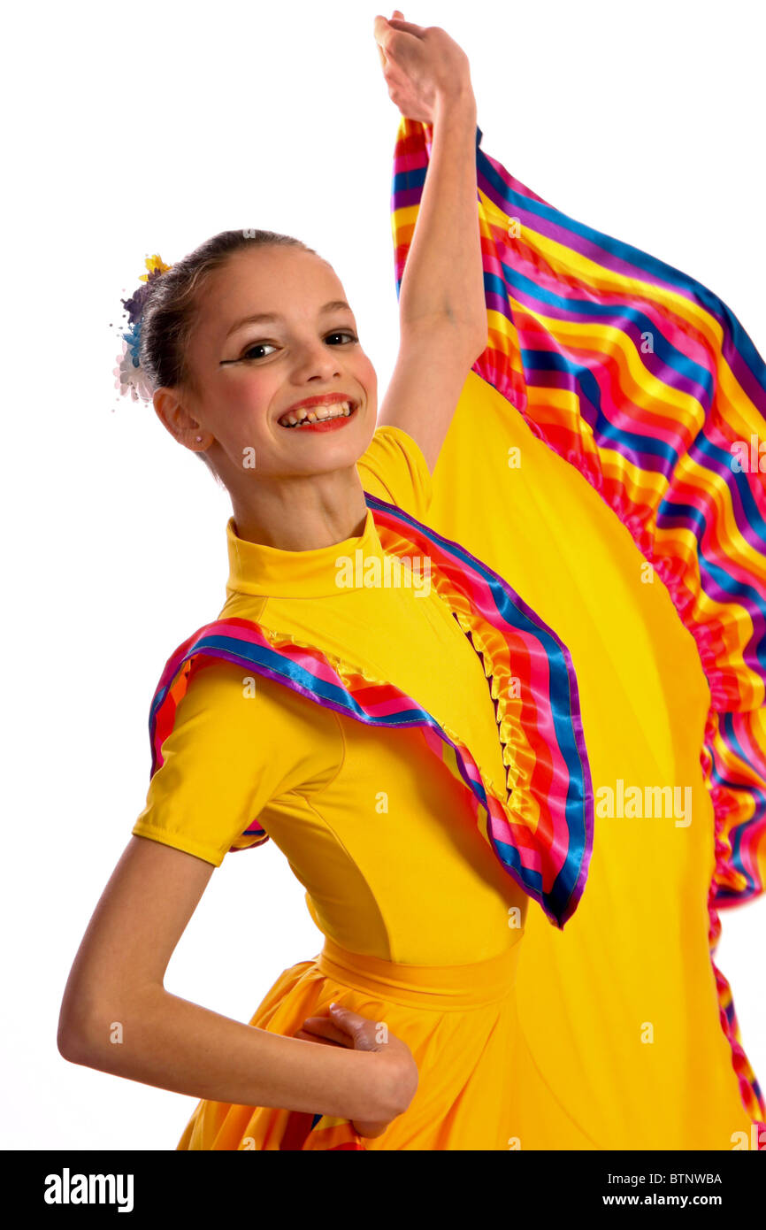 Mexican teen girl traditional costume hi-res stock photography and ...