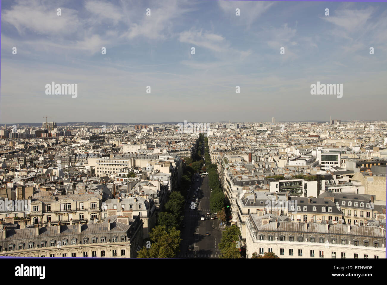 View on Paris from Arc de Triomphe Stock Photo - Alamy