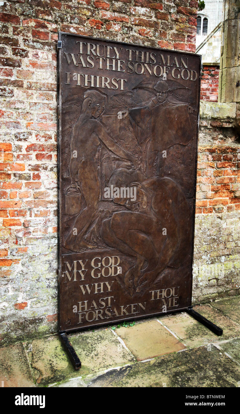 Religious plaque outside church Stock Photo - Alamy