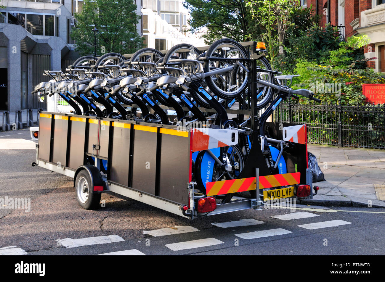 Electric redistribution buggy, Barclays TFL Cycle Hire Scheme, London ...