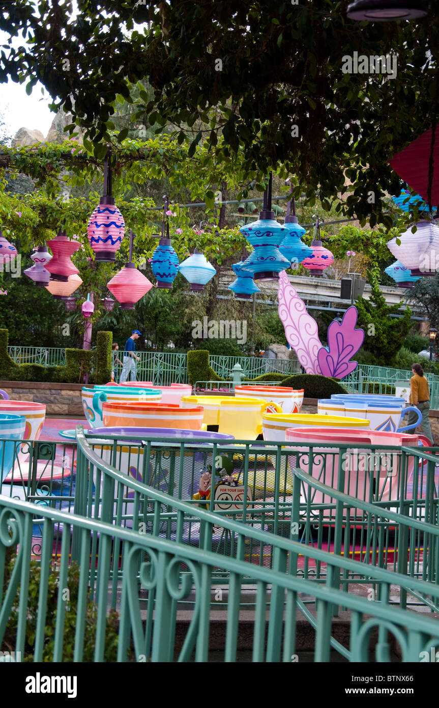 Tea Cup Ride at Disneyland Amusement Park, Anaheim, California USA ...