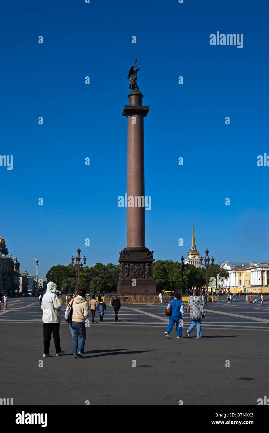 The Alexander Column erected to commemorate the victory of Alexander 1 ...
