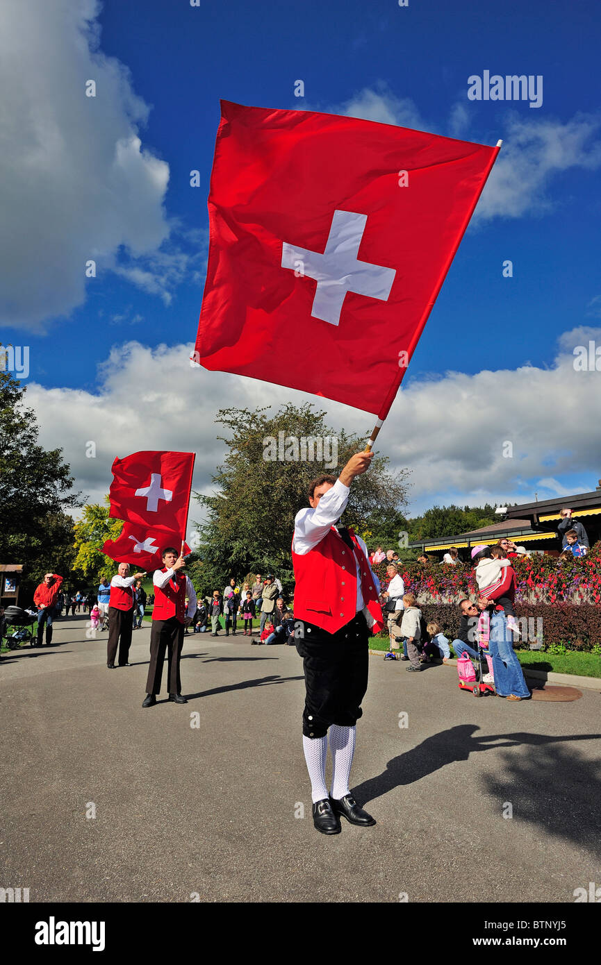 Swiss flag traditional costume hi-res stock photography and images - Alamy