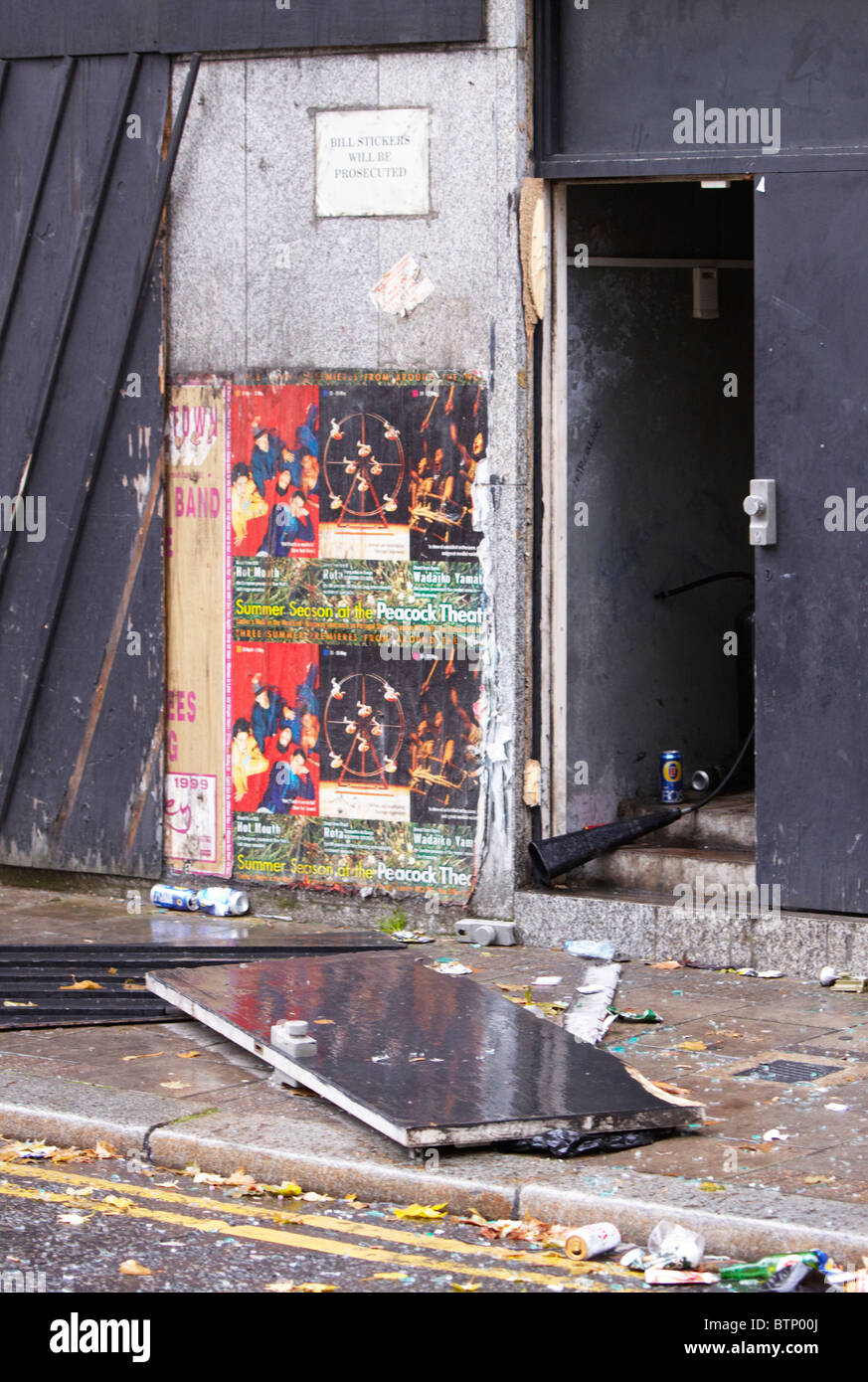 Ravers gained access to a disused building in London by ripping a side ...