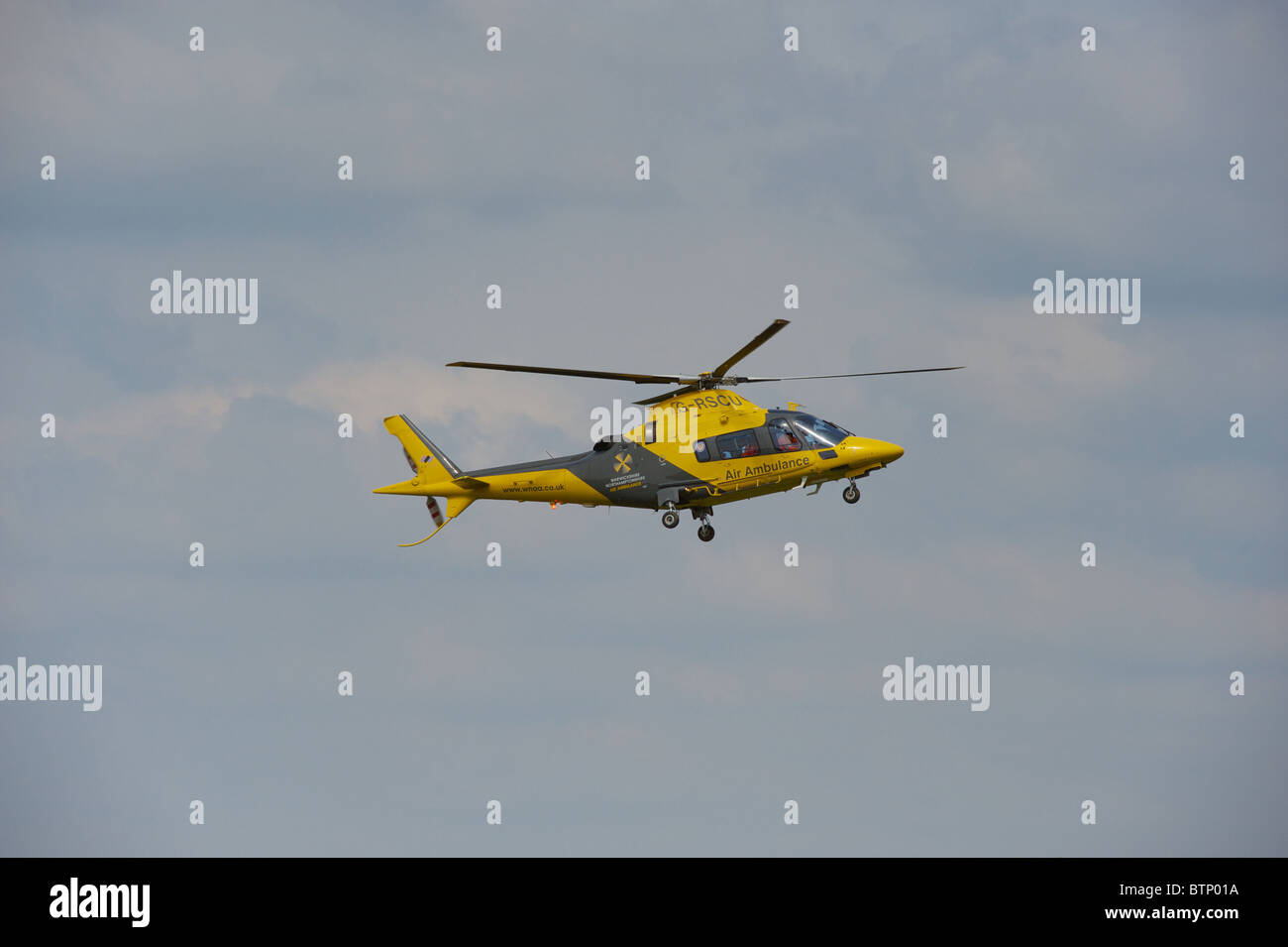 Warwickshire air ambulance Stock Photo - Alamy