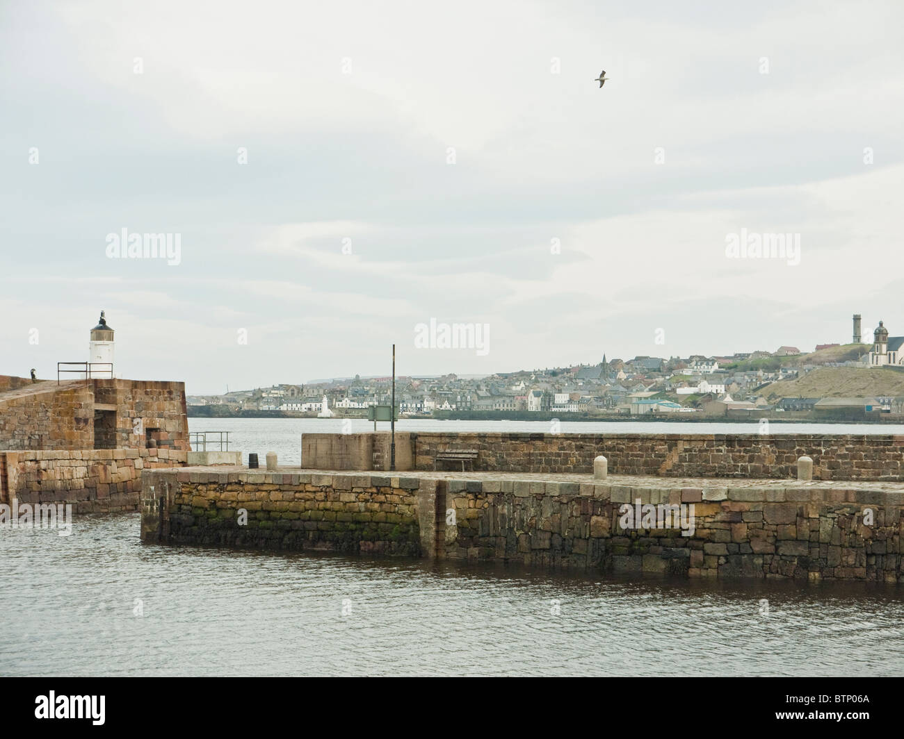 Banff harbour with Macduff visible across the water, Banff ...