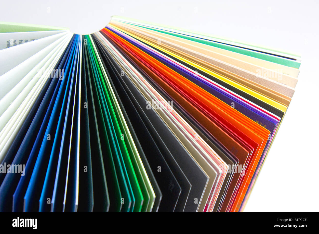coloured papers bound in a book, abstract lines Stock Photo - Alamy