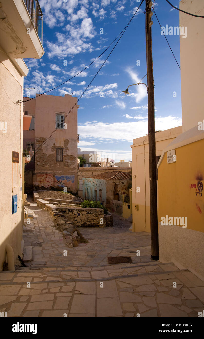 Typical greek street hi-res stock photography and images - Alamy