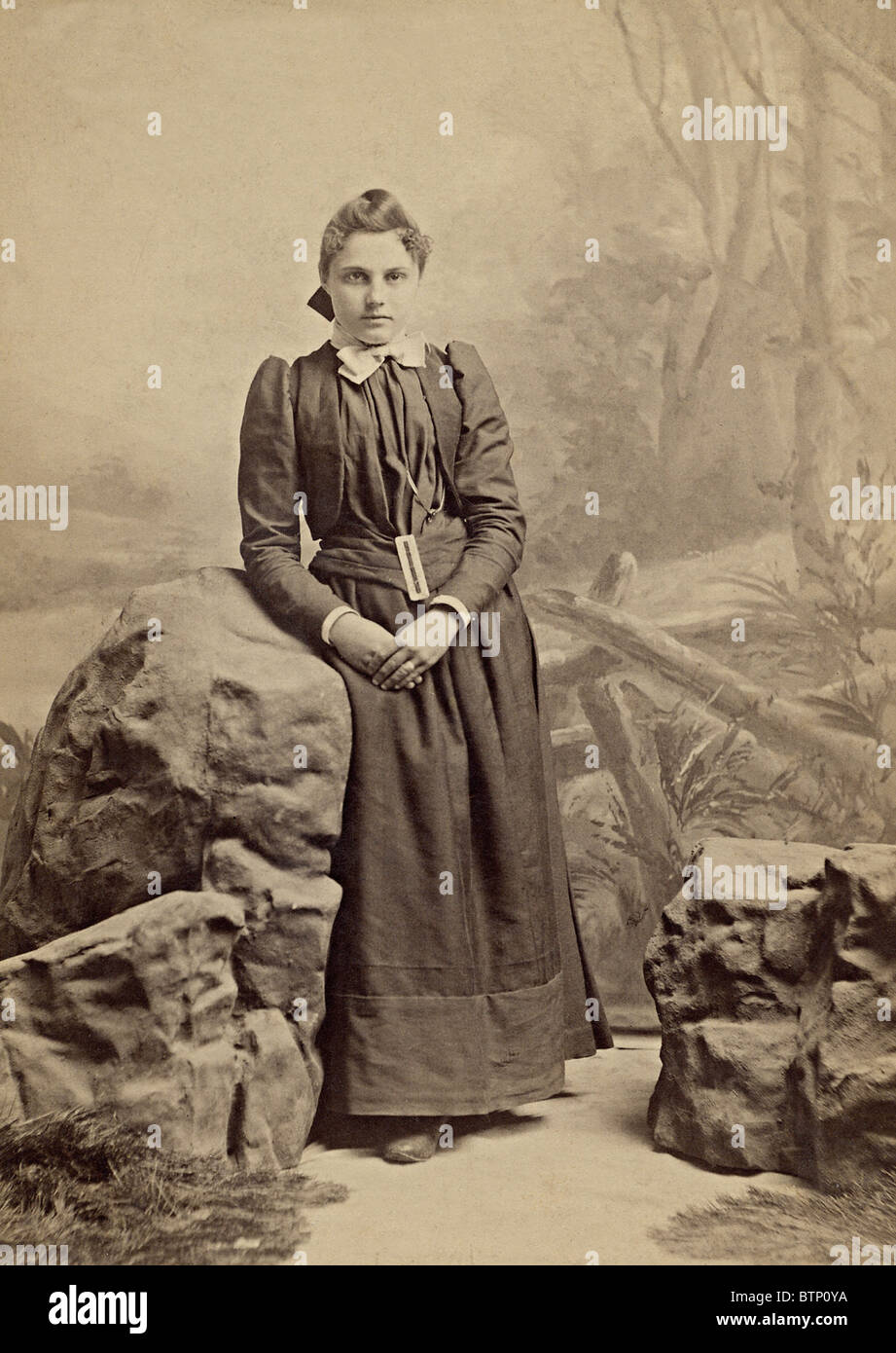 Vintage 1800 s Portrait Photo Of A Young Girl Dressed In Period Style Vintage 1800 s Portrait Photo Of A Young Girl Dressed In Period Style