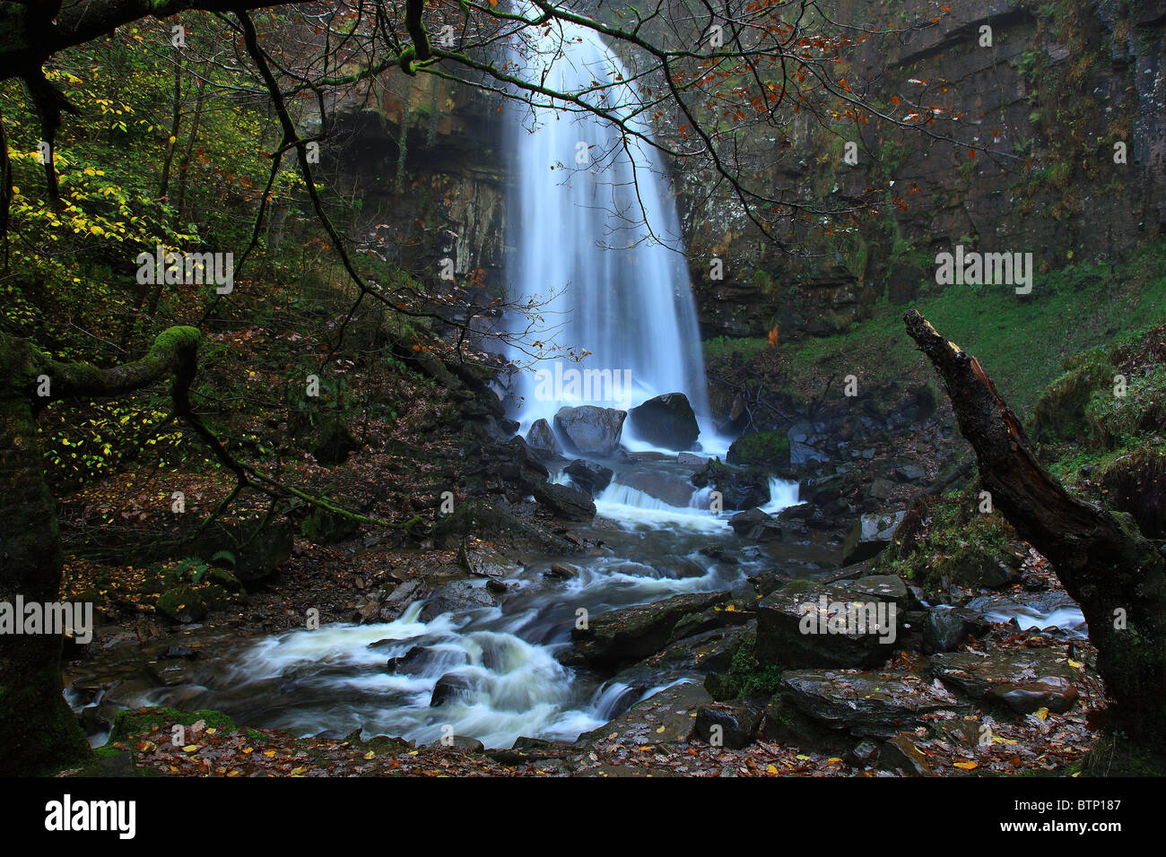 Melincourt Waterfalls; Resolven; Wales Stock Photo - Alamy