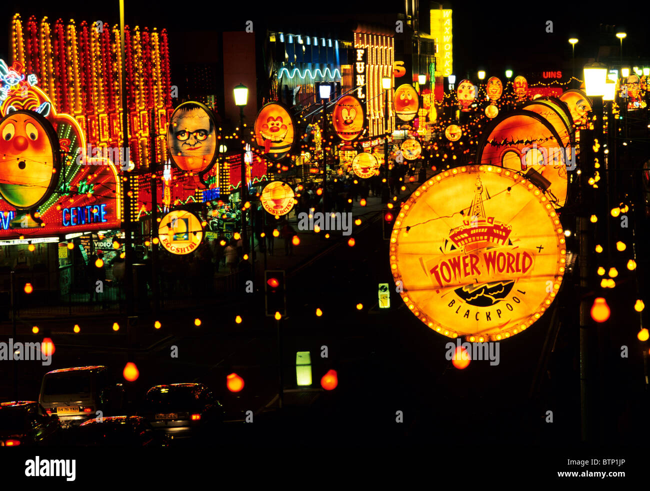 Blackpool Illuminations Lancashire England UK night light lights ...