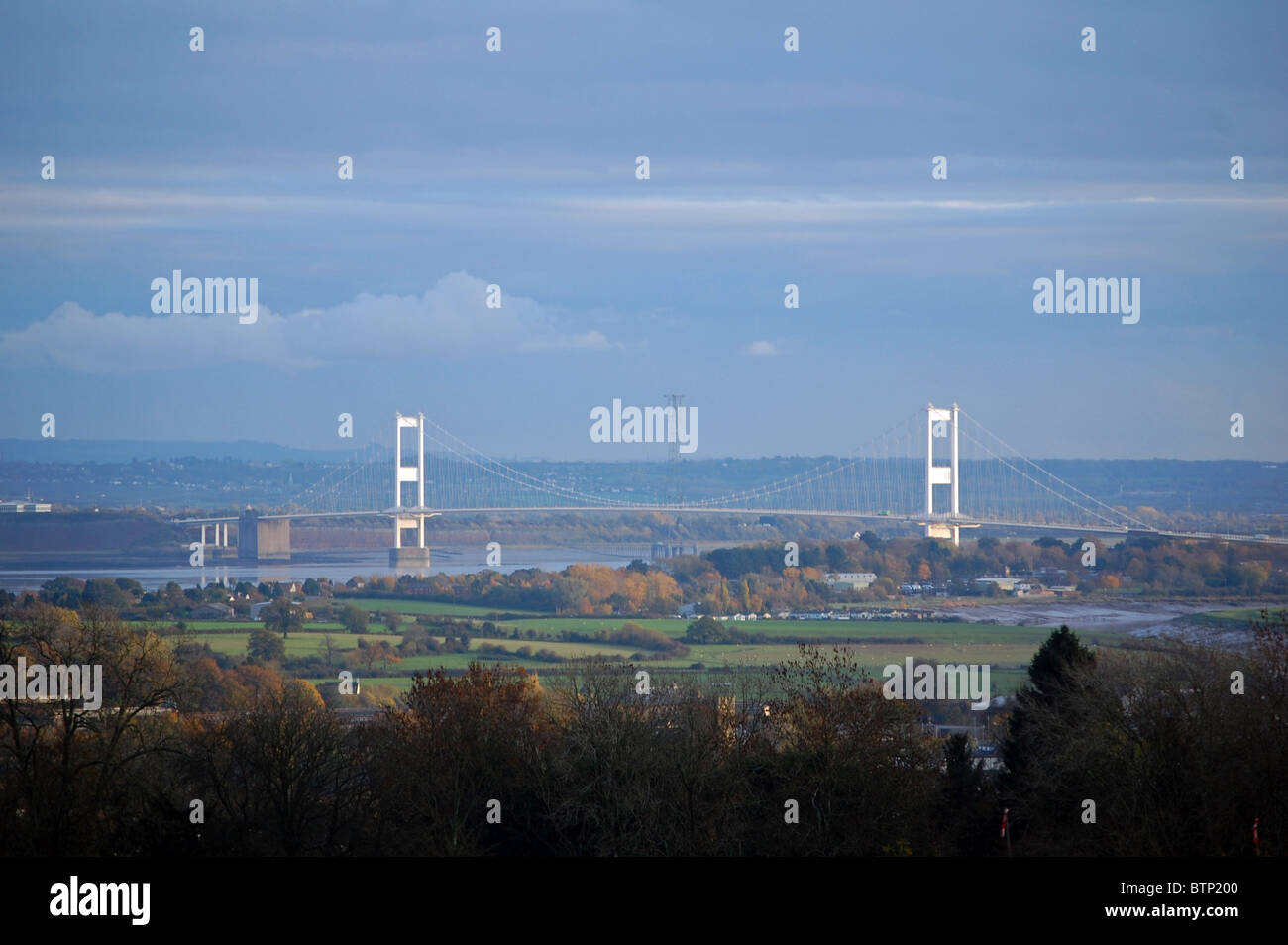 view of severn bridge from piercefield park Stock Photo - Alamy