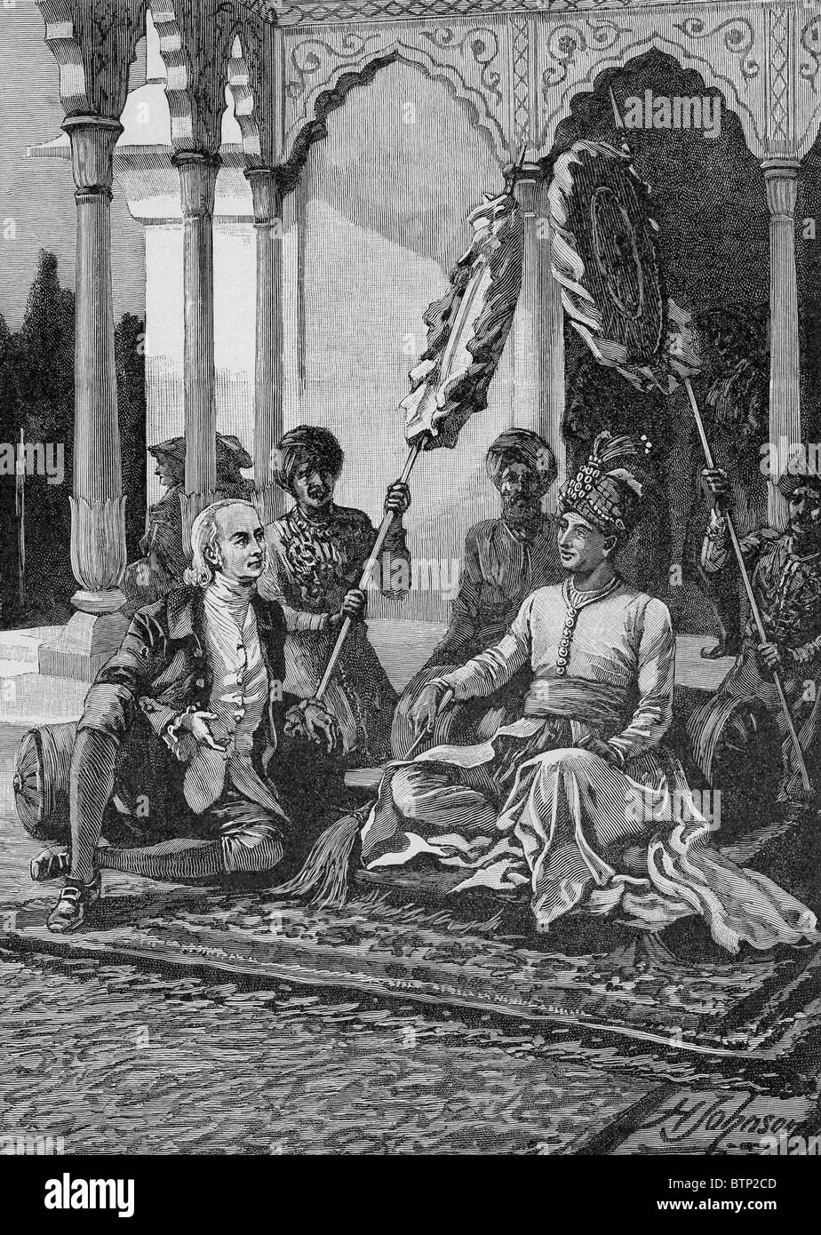 This illustration shows Nicolo Polo (Marco's father) at the court of ...