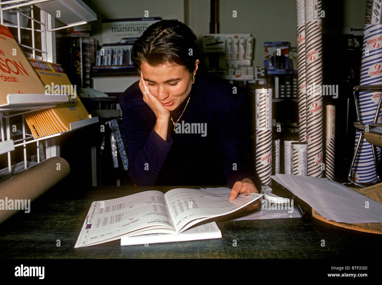 Frenchwoman, French, woman, female, employee, worker, working, art ...