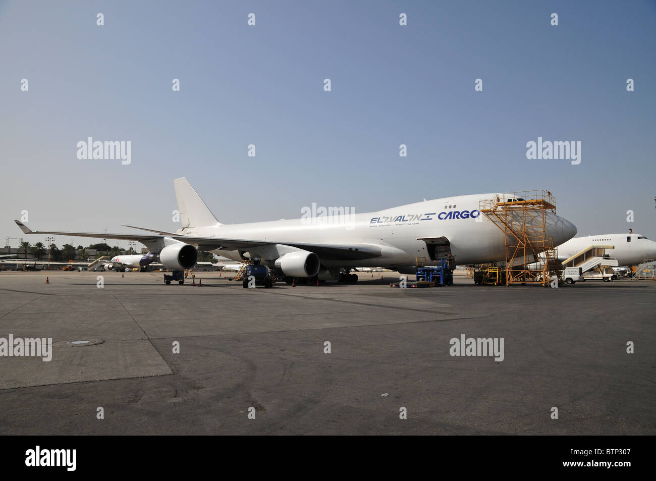 Israel, Ben-Gurion international Airport Maintenance working on an El ...