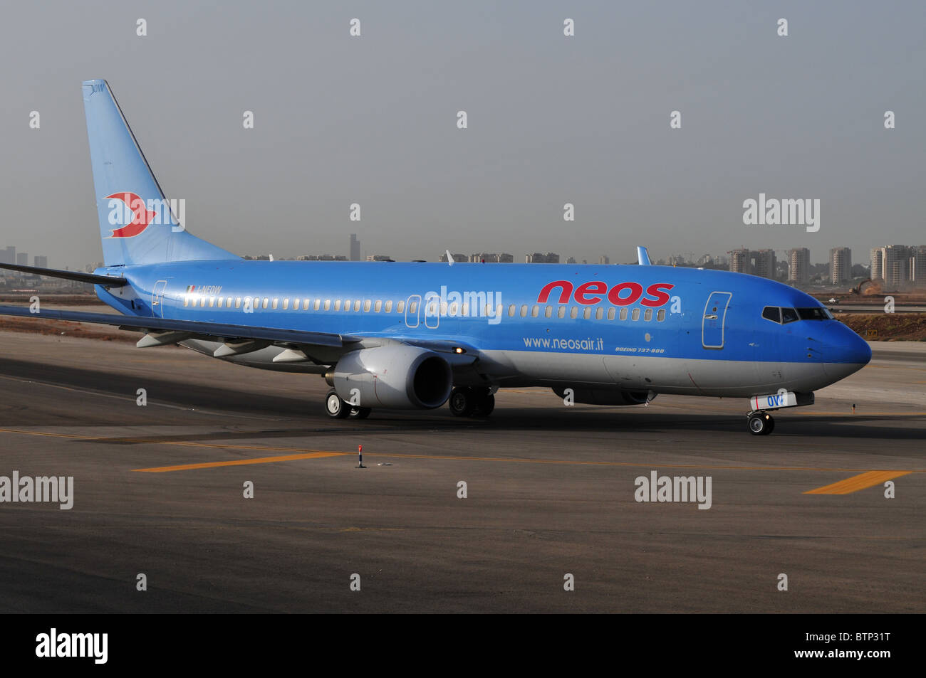 Israel, Ben-Gurion international Airport Neos Airlines Boeing 737-800 ...