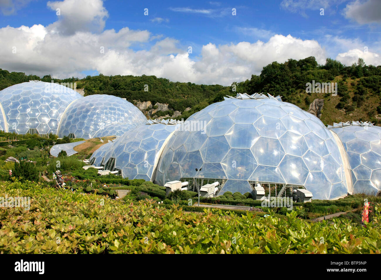 The indoor Biome domes of the Eden Project at St. Austell Cornwall ...