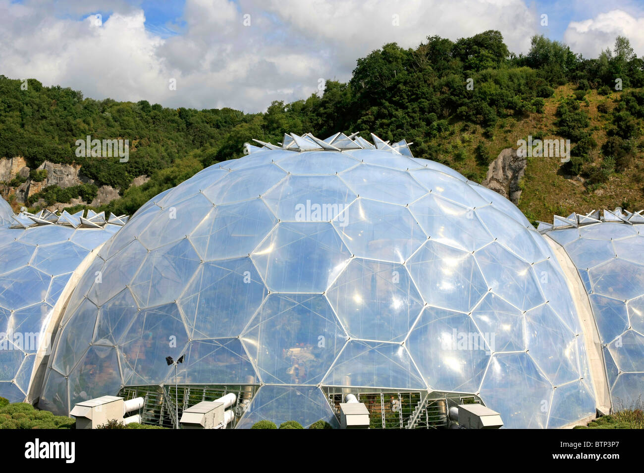 The indoor Biome domes of the Eden Project at St. Austell Cornwall ...